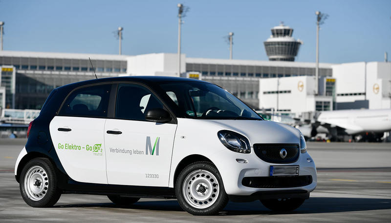Electric vehicles at the airport - Munich Airport