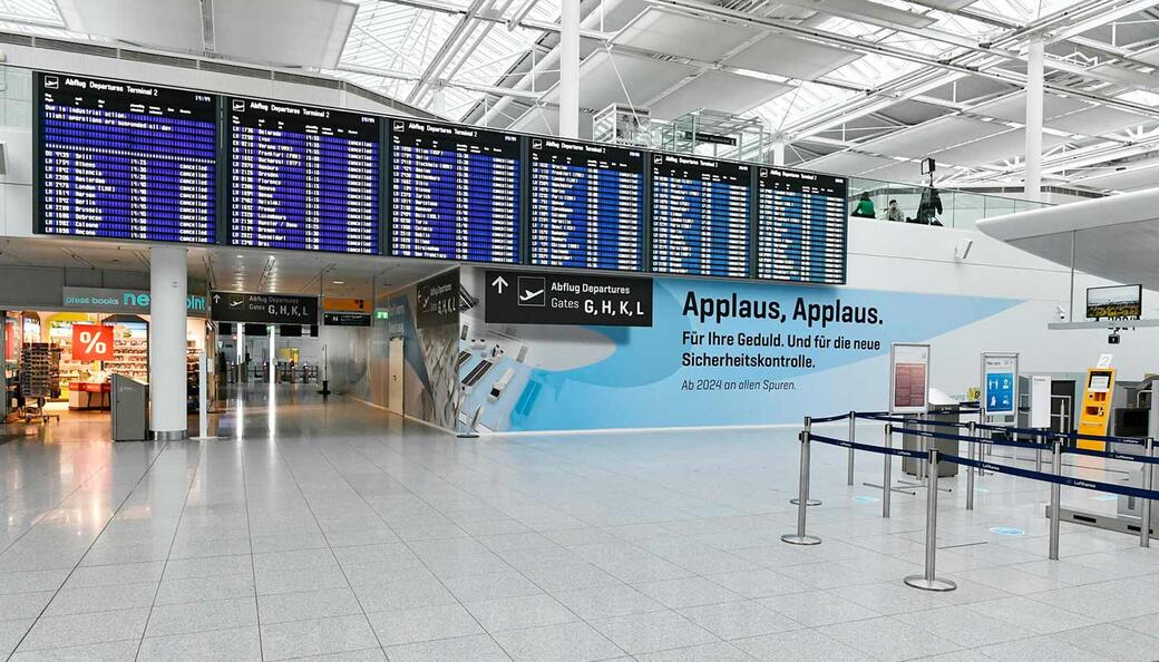 Security screening and passport control - Munich Airport